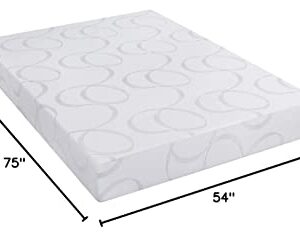 Olee Sleep Foam Mattress, Full, White/Beige