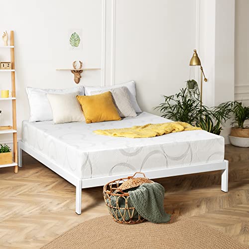 Olee Sleep Foam Mattress, Full, White/Beige