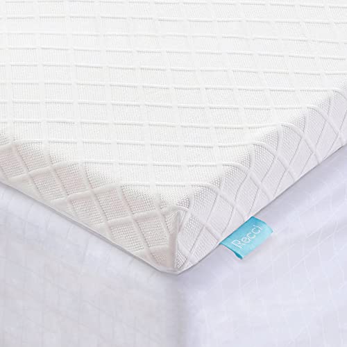 RECCI 2 Inch Mattress Topper Queen, Pressure-Relieving Memory Foam Mattress Topper for Back Pain, Foam Mattress Topper with Removable & Washable Cover, CertiPUR-US Certified, Queen Size