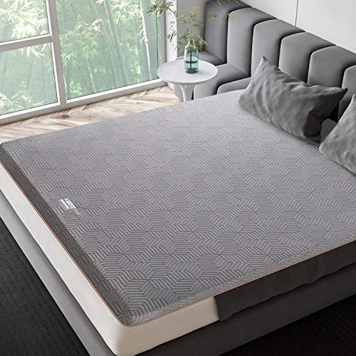 BedStory 4 Inch Memory Foam Mattress Topper King, Gel & Bamboo Charcoal Infused Bed Toppers, Foam Mattress Pad with Breathable Removable Cover, High-Density Memory Foam