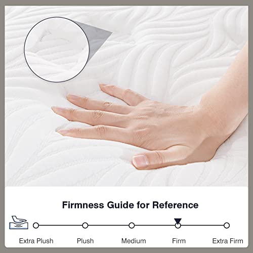 Avenco Queen Mattresses 10 Inch, Hybrid Queen Mattress Medium Firm, Queen Mattress in a Box with Gel-Infused Memory Foam & Pocketed Motion Isolation, Breathable Knit Fabric, Strong Edge Support