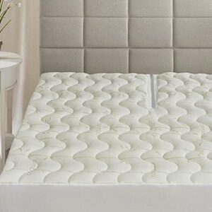 top split california king (flex head) waterproof bamboo jacquard mattress pad for half split calking beds