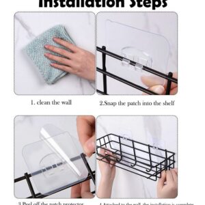 NotyBeybie 3-Pack Shower Caddy Shelf Storage Rack Organizer, Rustproof Black Bathroom Shower Storage Organizer for Bathroom, Washroom, Restroom, Shower, Toilet, Kitchen