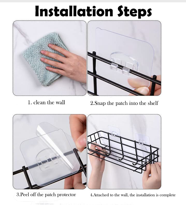 NotyBeybie 3-Pack Shower Caddy Shelf Storage Rack Organizer, Rustproof Black Bathroom Shower Storage Organizer for Bathroom, Washroom, Restroom, Shower, Toilet, Kitchen