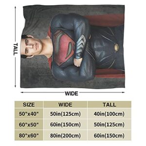 Blanket Henry Cavill Clark Kent Super Soft and Comfortable Fleece Blanket Throw Blanket Picnic Blankets Camping Blanket Beach Blanket for Decoration Bedroom Living Room Yoga (60"x50")