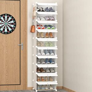 homidec shoe storage, 10-tier shoe rack organizer for closet 20 pair narrow shoes shelf cabinet for entryway, bedroom and hallway