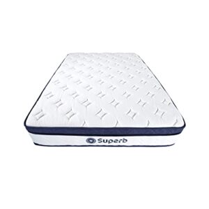 BEDBOSS-Superb Queen Mattress | 3-Layered Cool Gel Memory Foam Mattress Queen | Super Soft & Comfort | Encased Individual Pocketed Mattress | Pressure Relief | High Density Border Foam-65"L x15"Wx15"T