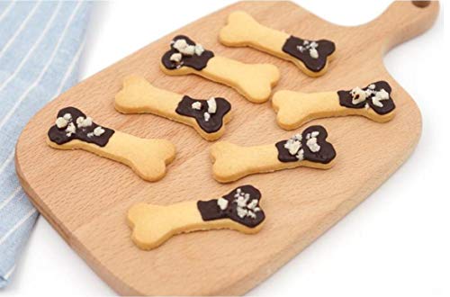 6 Pieces Dog Bone Cookie Cutters, Bone Shape Cookie Cutters set Stainless Steel Biscuit Mold for Dog Cat Homemade Treats 5", 4.5", 3.5", 3.25", 2.15"