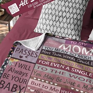 RFHBP Gifts for Mom, Gifts for Mom from Daughter, Mom Gifts, Birthday Gifts for Mom, Mom Birthday Gifts, Gift for Mom, for Mom Blanket 50" × 60"