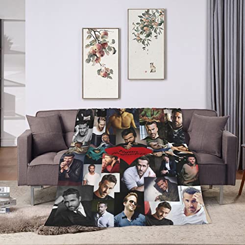 Ryan Reynolds Blanket Super Soft Flannel Lightweight Blanket,Sofa Blanket,Bed Throws Blankets,All Season Use. (Color 3, 50"x40")