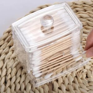 Cotton Swabs Storage Holder, Cotton Swabs Box, Cotton Pads Holder (Plastic)