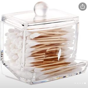 Cotton Swabs Storage Holder, Cotton Swabs Box, Cotton Pads Holder (Plastic)