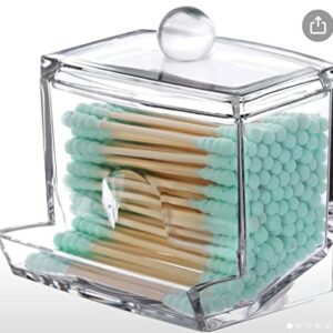 Cotton Swabs Storage Holder, Cotton Swabs Box, Cotton Pads Holder (Plastic)