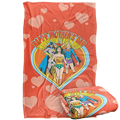 Justice League Blanket, 36"x58" Batgirl, Wonder Woman, Supergirl Mother's Day Silky Touch Super Soft Throw Blanket