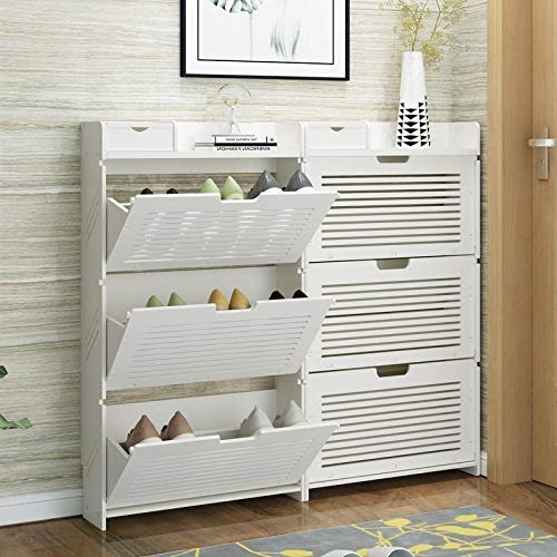 TFIIEXFL Multi-Layer Dust-Proof Simple Household Shoe Racks, Slits Behind The Door, Thin Shoe Racks, Space-Saving Storage (Size : Small)