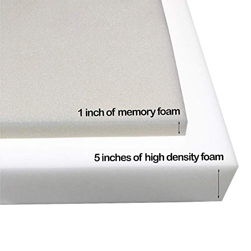 Foamma 6” x 24” x 78” Truck, Camper, RV Memory Foam Bunk Mattress Replacement, Made in USA, Comfortable, Travel Trailer, CertiPUR-US Certified, Cover Not Included