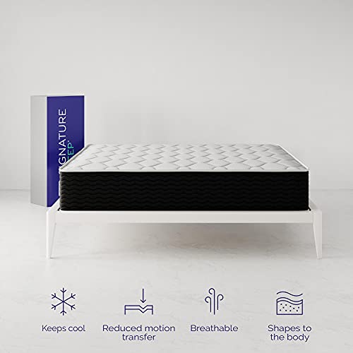 Signature Sleep Italian Made Vitality 13" Independently Encased Coil with Charcoal Infused Memory Foam Hybrid Mattress, King Size