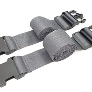 ONE K 2PCS Topper/Memory Foam Mattress Packing Straps for Moving or Storage (60" x 2", Dark Grey)