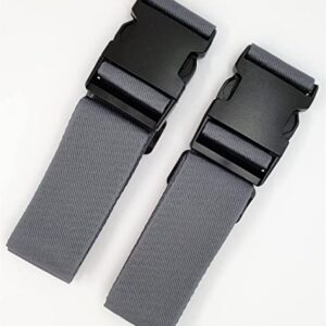 ONE K 2PCS Topper/Memory Foam Mattress Packing Straps for Moving or Storage (60" x 2", Dark Grey)