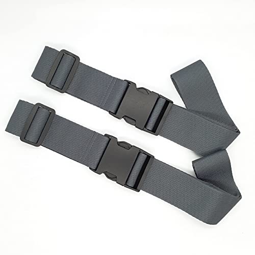 ONE K 2PCS Topper/Memory Foam Mattress Packing Straps for Moving or Storage (60" x 2", Dark Grey)