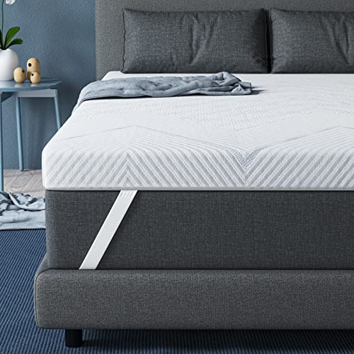 BedStory 3 Inch Memory Foam Mattress Topper Full Size, Firm Pain-Relief & Motion-Isolation Bed Topper, Enhanced Cooling Gel Infused Cooling Pad, Skin-Friendly Cover Non-Slip, Bed RV Elder Adult Kid