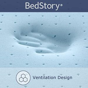 BedStory 3 Inch Memory Foam Mattress Topper Full Size, Firm Pain-Relief & Motion-Isolation Bed Topper, Enhanced Cooling Gel Infused Cooling Pad, Skin-Friendly Cover Non-Slip, Bed RV Elder Adult Kid