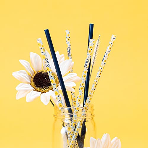 Swig Life Reusable Straws Luxy Leopard + Blush Reusable Straw Set + Cleaning Brush, Each Straw is 10.25 inch Long (Fits Swig Life 20oz Tumblers, 22oz Tumblers, and 32oz Tumblers)