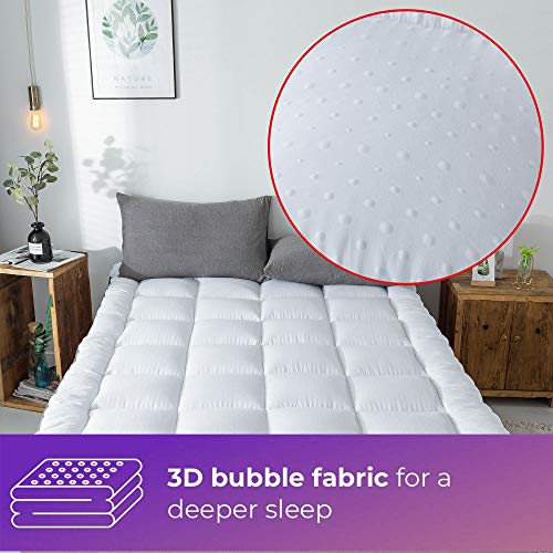 SUFUEE Mattress Topper Full & Mattress Pad Protector - Quality Plush Luxury Down Alternative Pillow Top -  2inch Extra Thick Mattress Cover(54"x75")