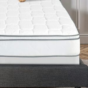 Nutan 10-Inch Medium Plush " Eurotop Innerspring Mattress And 8-Inch Wood Boxspring/Foundation Set Queen