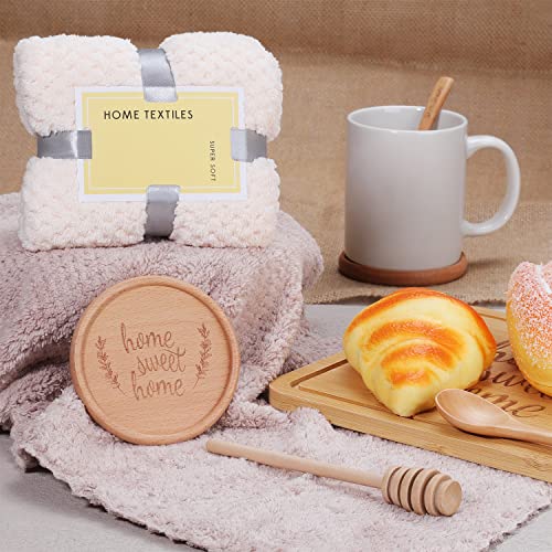 House Warming Gifts New Home,New Home Gifts for Home,Christmas House Warming Gifts for Couple Women Men,Home Sweet Home Housewarming Gift Bamboo Serving Board Coasters Spoon