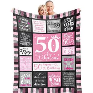 kazdan 50th birthday gifts for women, 50 year old gifts for women, 50th birthday gift ideas, 50 birthday gifts for women, 50th birthday gifts, 1973 birthday gifts for women, throw blanket 60"x50"