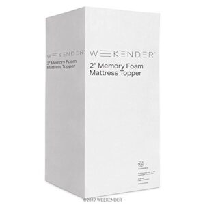 WEEKENDER 2 Inch Memory Foam Mattress Topper - Queen