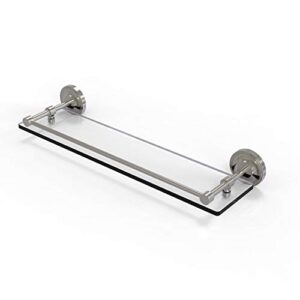 allied brass prbp-1/22-gal-sn prbp 1 gal prestige regal inch tempered gallery rail glass shelf, 22 inch, satin nickel