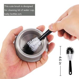 ALINK 8-Pack Bottle Cleaning Brush Set - Long Handle Black Bottle Cleaner for Washing Narrow Wine/Beer Bottles/Thermos/Flask Tumbler/Sport Well/Kettle/Lid Brush, Straw Brush