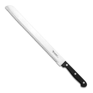 humbee chef serrated bread knife for home kitchens bread knife 12 inch black