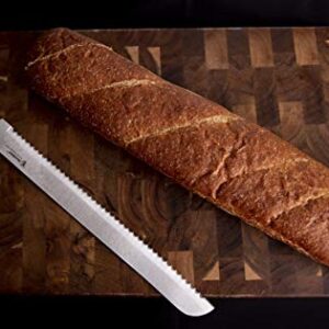 HUMBEE Chef Serrated Bread Knife For Home Kitchens Bread Knife 12 Inch Black