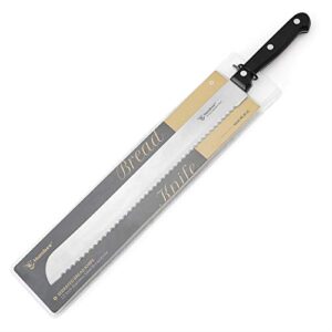 HUMBEE Chef Serrated Bread Knife For Home Kitchens Bread Knife 12 Inch Black