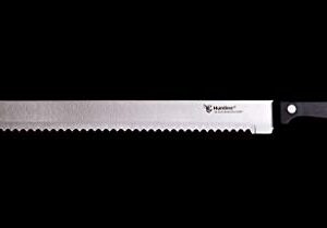 HUMBEE Chef Serrated Bread Knife For Home Kitchens Bread Knife 12 Inch Black