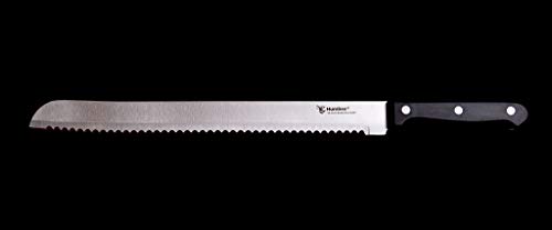 HUMBEE Chef Serrated Bread Knife For Home Kitchens Bread Knife 12 Inch Black