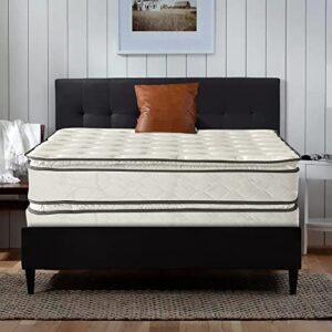 Mayton, 12-Inch Medium Plush Double Sided Pillowtop Innerspring Mattress & 8" Wood Box Spring Set, Full