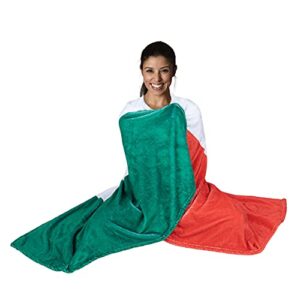 Mexican Flag Throw Blanket, Super-Soft Extra-Large Mexico Flag Blanket for Men, Women, Teens and Children, Cute Fleece Mexican Blanket (50in x 60in) Warm and Cozy Throw for Bed, Couch, or Traveling