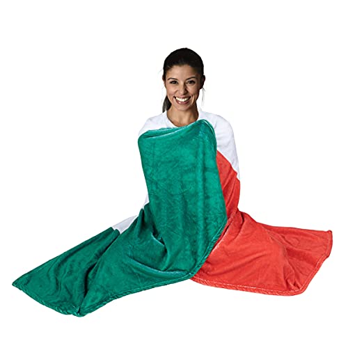 Mexican Flag Throw Blanket, Super-Soft Extra-Large Mexico Flag Blanket for Men, Women, Teens and Children, Cute Fleece Mexican Blanket (50in x 60in) Warm and Cozy Throw for Bed, Couch, or Traveling