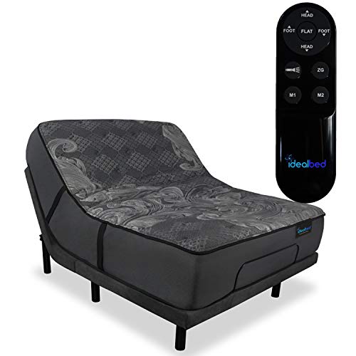 iDealBed iQ5 Luxury Hybrid Mattress and Adjustable Bed Sleep System, Pressure Relief Sleep, Zero Gravity, Anti-Snore, Custom Comfort Positions (Queen, Luxury Firm (Medium Firm) + 3i Custom)