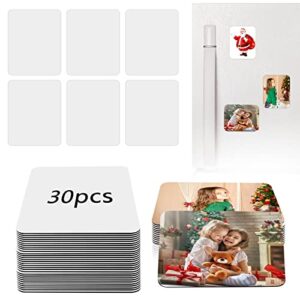 sublimation magnet blanks, 30pcs sublimation blank refrigerator magnets - personalized fridge magnet sublimation blanks products for kitchen office decorative, 5.5x7.5 cm (rectangular)