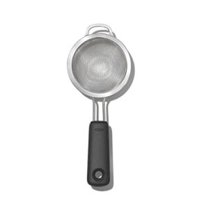 oxo good grips 3-inch mini strainer, multicolor, black