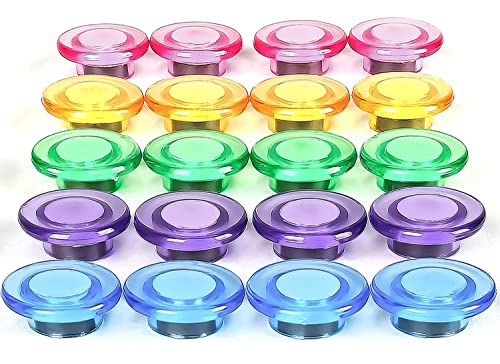 DIFIT 20 PCS Fridge Magnet Small Round Refrigerator Magnets Cute Whiteboard Magnets Mini Strong Magnets Fridge Tiny Funny Magnets for Whiteboard Fridge Locker Kitchen Home Office Gift (Colorful)