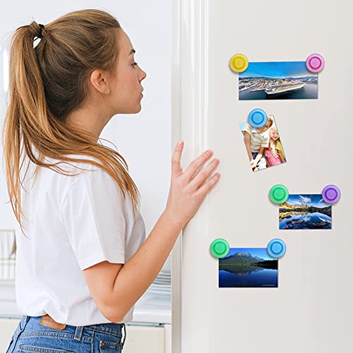 DIFIT 20 PCS Fridge Magnet Small Round Refrigerator Magnets Cute Whiteboard Magnets Mini Strong Magnets Fridge Tiny Funny Magnets for Whiteboard Fridge Locker Kitchen Home Office Gift (Colorful)