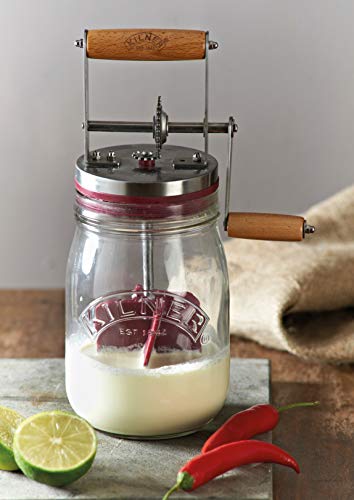 Kilner Vintage Glass Butter Churn; Delicious Homemade Butter in as Little as Ten Minutes; Large 34-Fluid Ounce Capacity Butter Churner, 1 EA