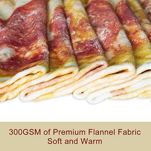 QiyI Pizza Blanket 2.0 Double Sided for Adult and Kids, Giant Funny Realistic Food Throw Blanket, Novelty Round Taco Blanket, Warm Soft Tortilla Blanket - 72" in Diameter, Prosciutto Pizza 2