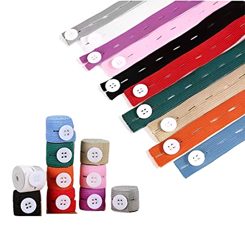 Elastic Band with Buttonholes, 30Pcs Closet Organizer for Bed Sheet, Clothes Organization System for Drawer, Blanket Storage Band, Wardrobe Space Saver for Bedding Comforter Sweater Towel (30PCS)